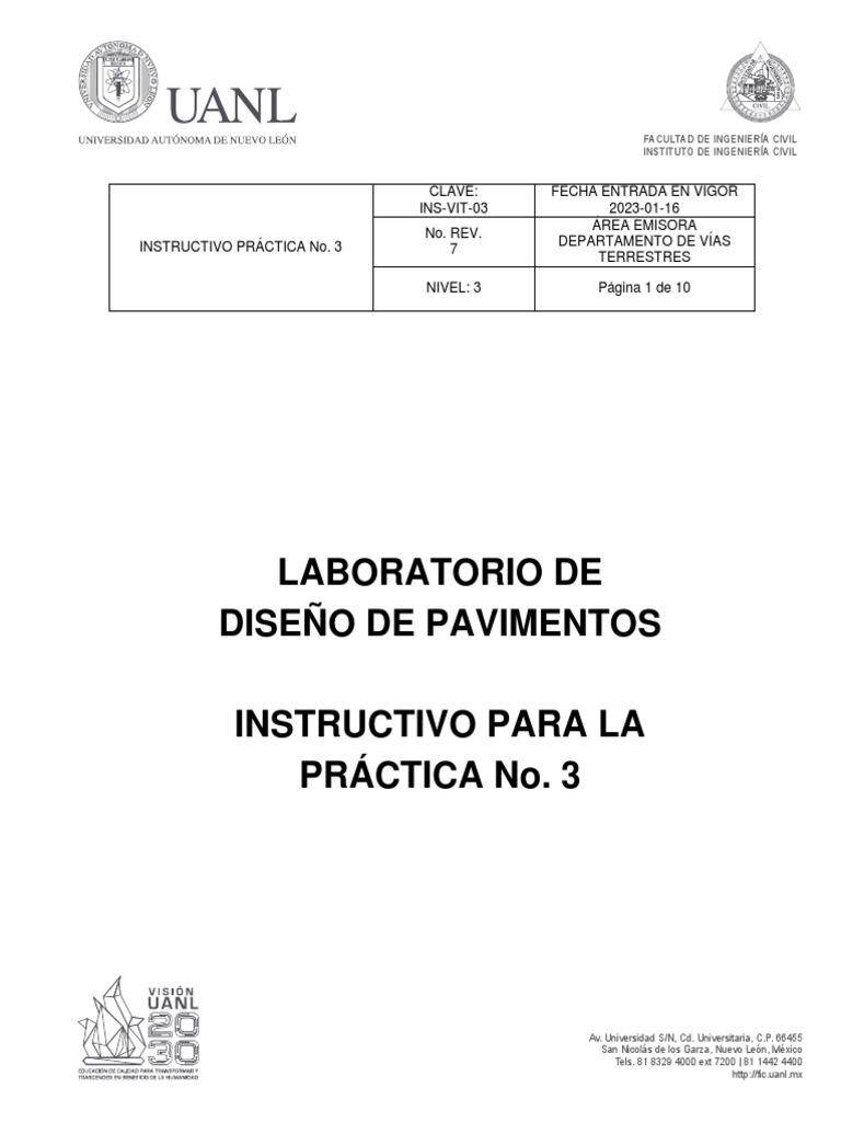 INS-VIT-03 Instructivo Práctica No.3 Rev.7 para Alumnos | PDF | Laboratorios | Ingeniería