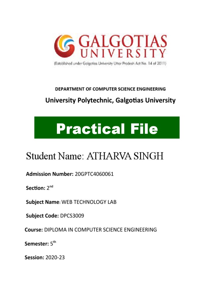 Atharva IWT | PDF | Computing | Computer Science