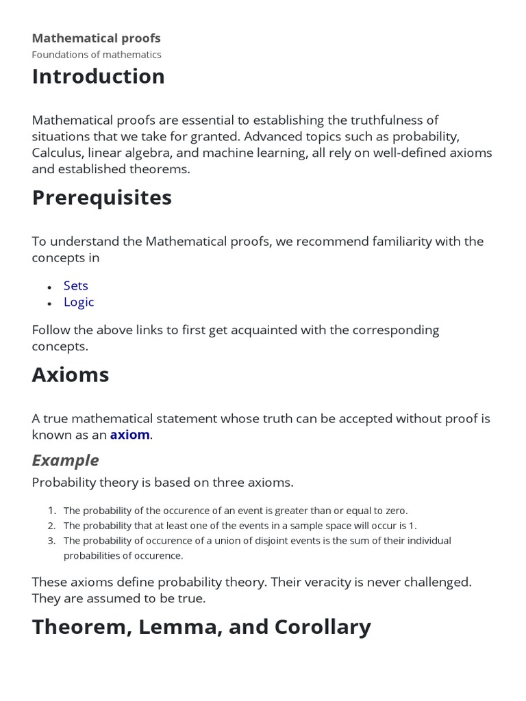 Proof | PDF | Theorem | Mathematics