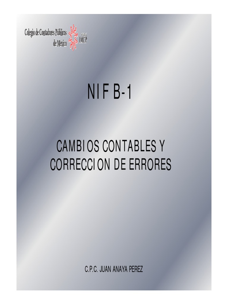 Nif B - 1 | PDF | Contabilidad | Estado financiero
