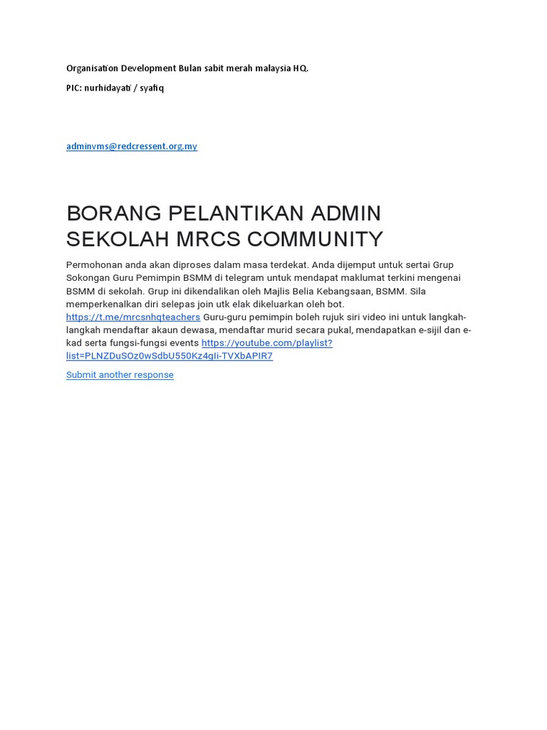 Daftar Admin Sistem MRCS | PDF