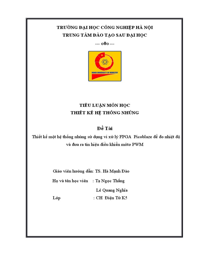 (123doc) Thiet Ke Mot He Thong Nhung Su Dung Vi Xu Ly Fpga Picoblaze de Do Nhiet Do Va Dua Ra ...