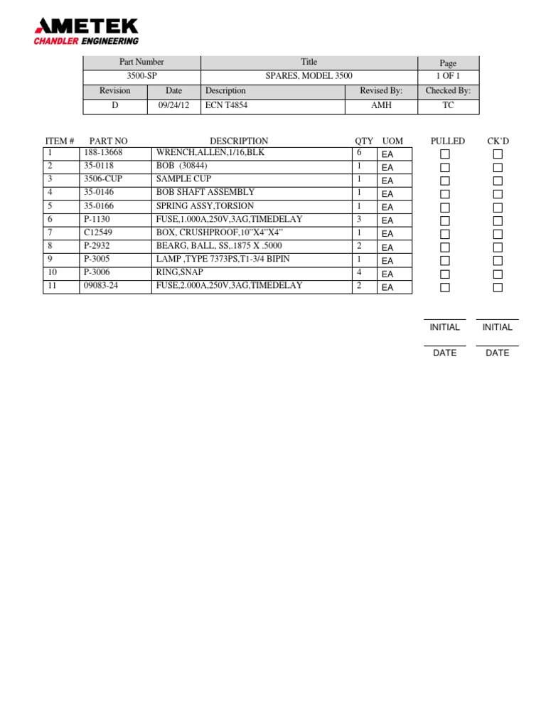 Model 3500 Manual | PDF