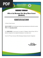 Brgy - Barc Certification | PDF | Agriculture