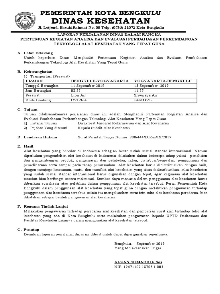 Laporan SPPD - UMUM | PDF