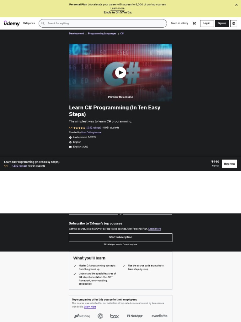 Learn C# Programmin | PDF | C Sharp (Programming Language) | Computer ...