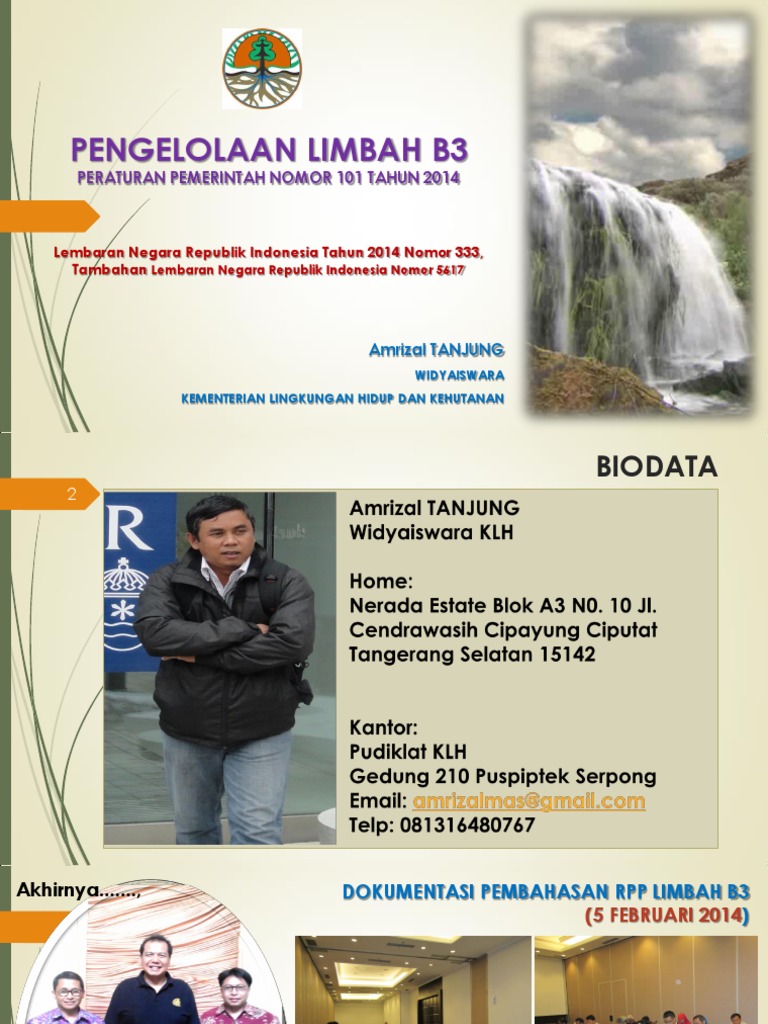 Pengelolaan Limbah b3 Sesuai PP 101 | PDF