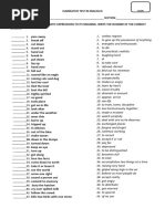 Singular - Plural Noun SUMMATIVE | PDF | Morphology | Syntax