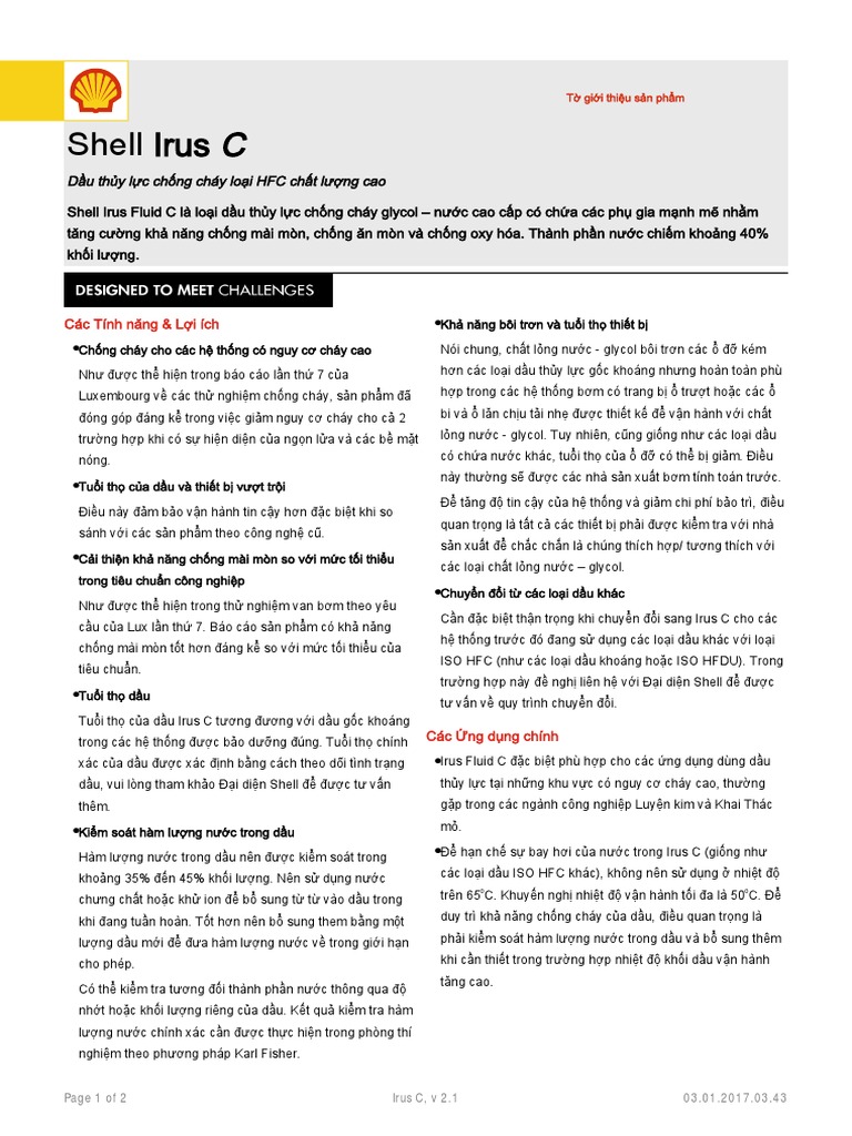 Shell Irus Fluid C | PDF