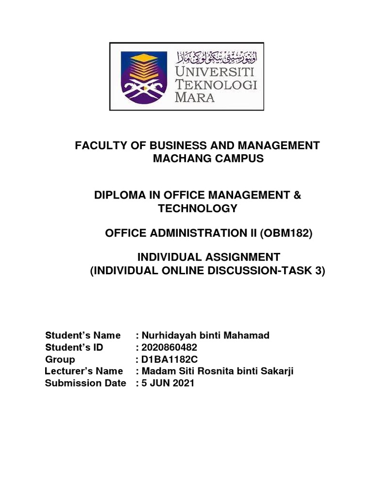 Office Management Assignment | PDF | Banks | Online Banking