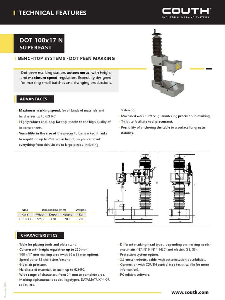 Benchtop Superfast Dot Marking Machine 100x17n 1 | PDF