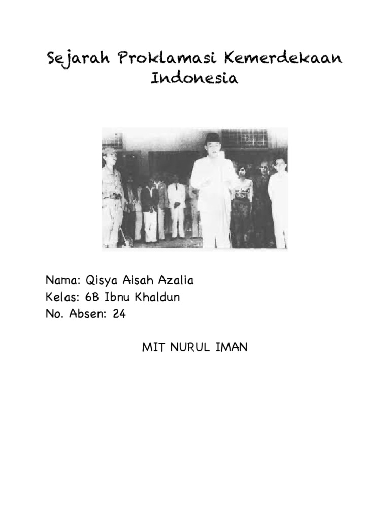 Sejarah Proklamasi Kemerdekaan Indonesia | PDF | Politik | Sejarah