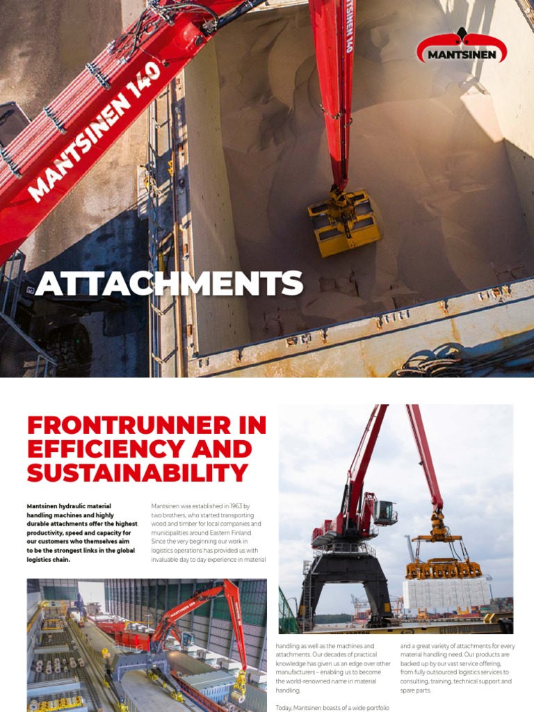 Mantsinen Attachments Brochure | PDF | Pallet | Logistics