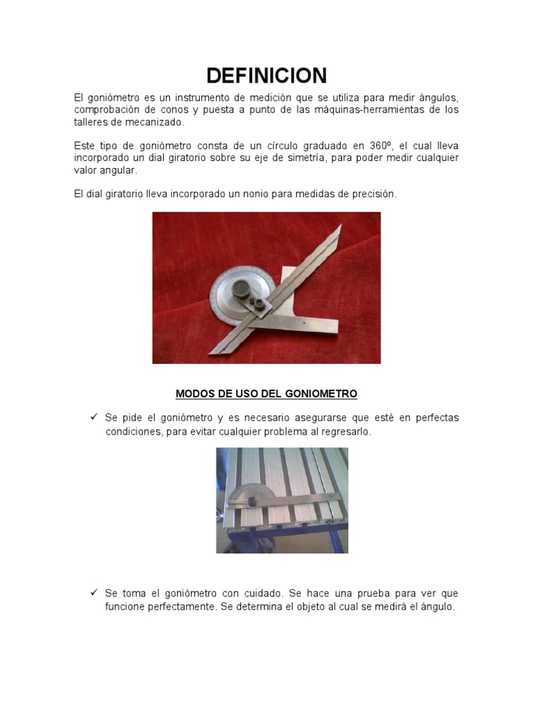 Modos de Uso Del Goniometro