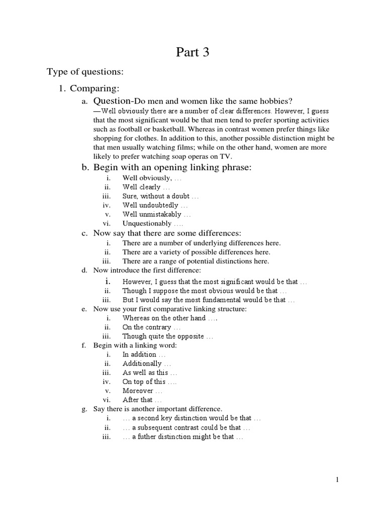Part 3 Speaking | PDF