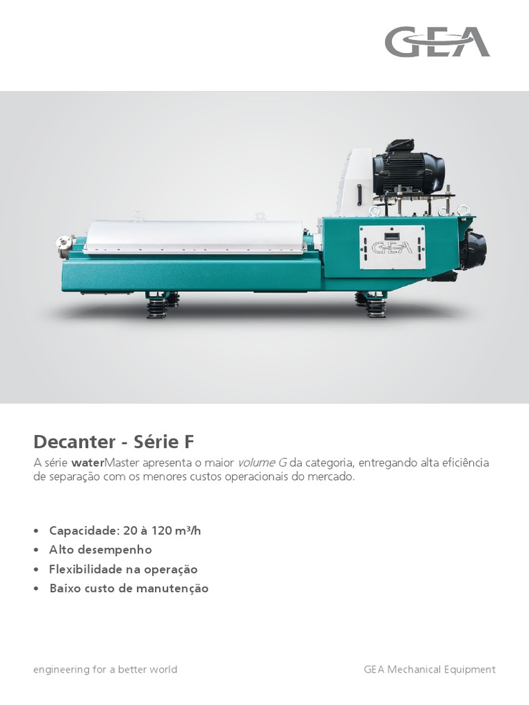 Catalogo Decanter GEA | PDF | Motores | Ciências Físicas