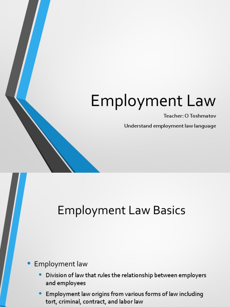 Understanding Employment Law Basics | PDF | Finance & Money Management
