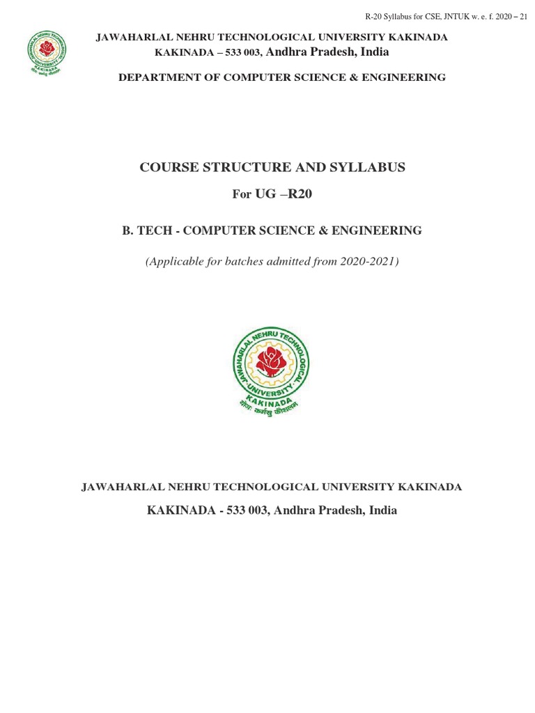 Cse 3 2 Cs And Syllabus Ug R20 Pdf Parsing Cryptography 6736