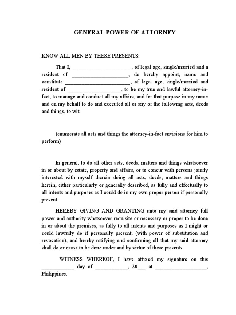 FORMS - Power of Attorney | PDF