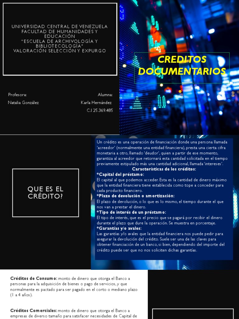 Tipos y Proceso del Crédito Documentario | PDF | Carta de crédito ...