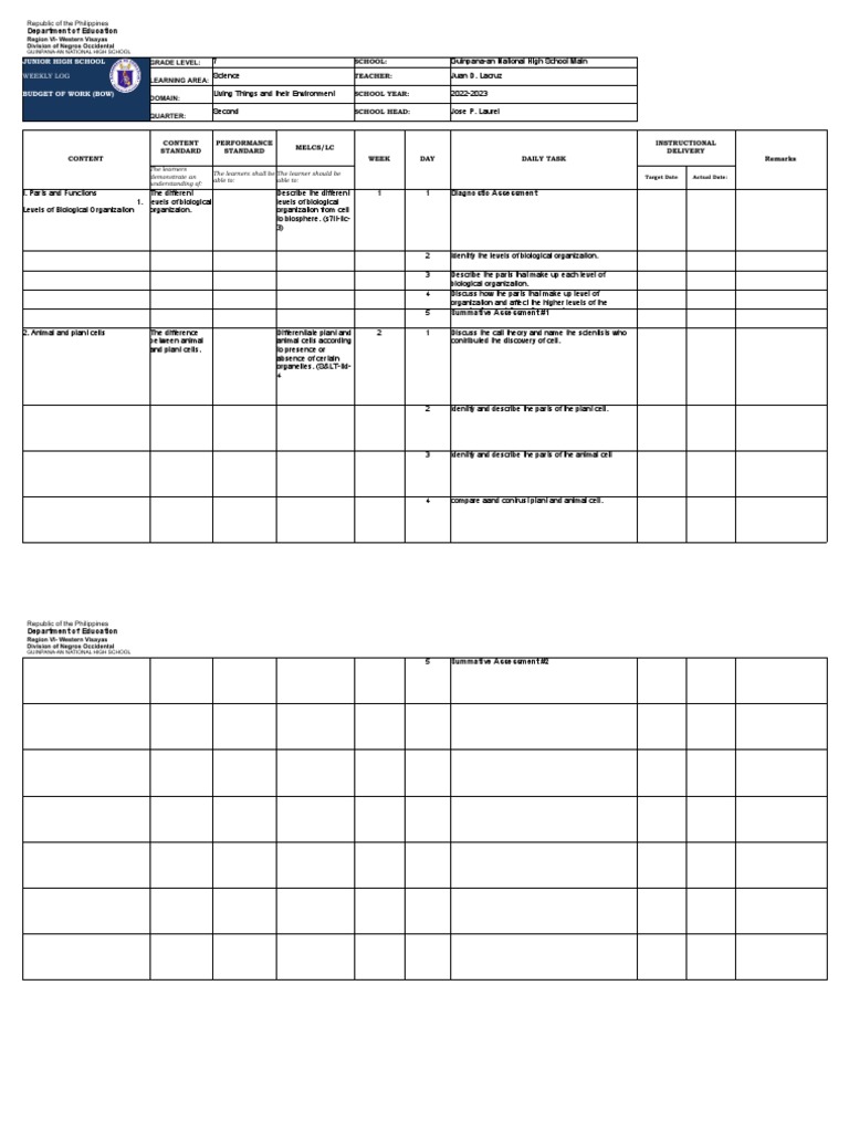 Sample Bco or Bow New | Download Free PDF | Learning | Cell (Biology)