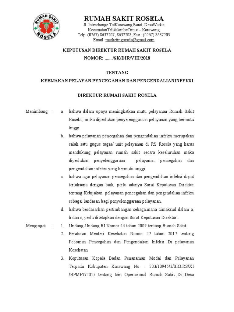 SK Kebijakan Pelayanan Ppi | PDF