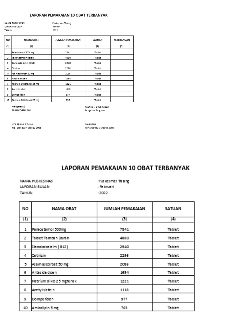 10 Obat Terbanyak Tahun 2022 | PDF
