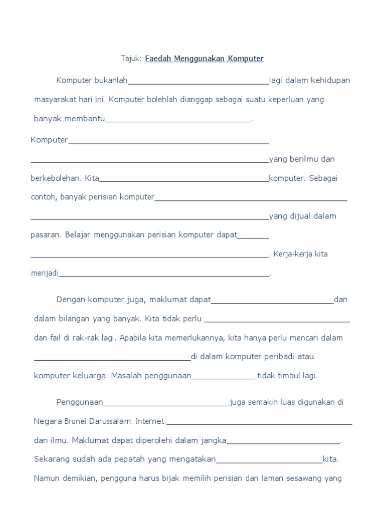 Kebaikan Menggunakan Komputer | PDF