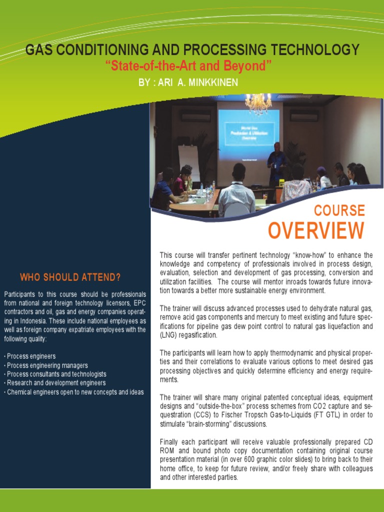 Ari Minkkinen Gas Conditioning and Processing Technology | PDF | Gas To Liquids | Natural Gas