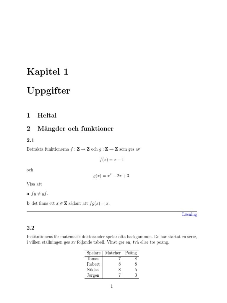 Exempelsamling KTH Diskret Matte | PDF
