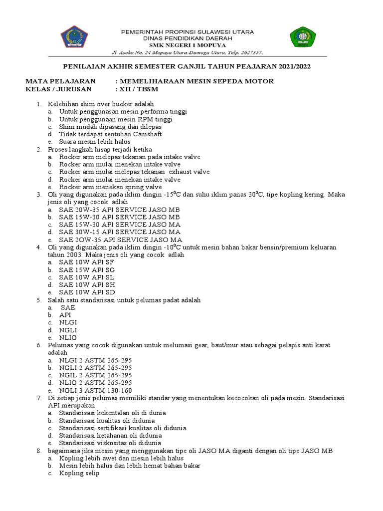 Pas PMSM Xii TBSM 2022 | PDF