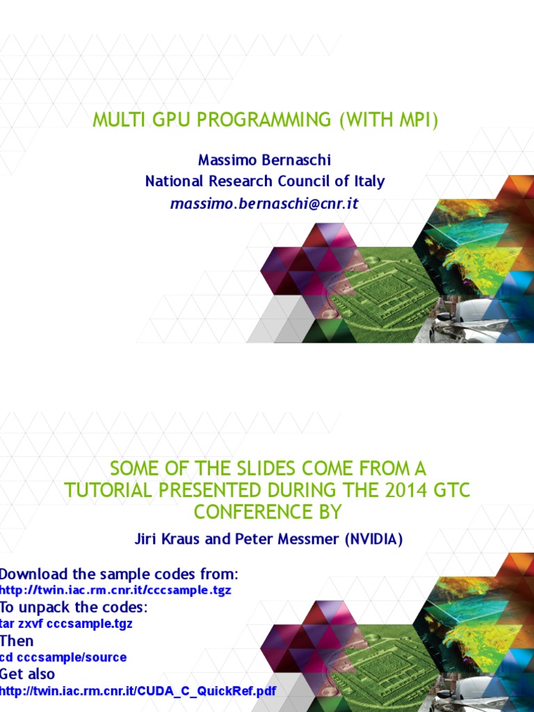 Multi Gpu Programming With Mpi Download Free Pdf Graphics Processing Unit Message Passing