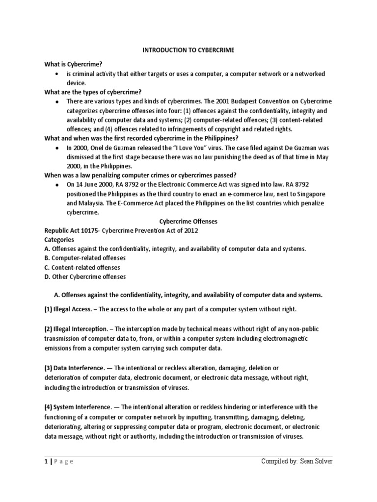 Introduction To Cybercrime Pdf Cybercrime Surveillance
