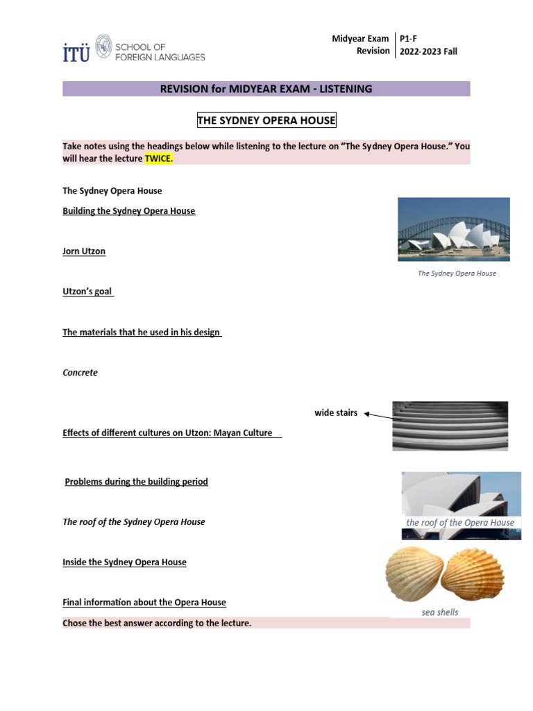 Sydney Opera House: Cultural Inspirations | PDF