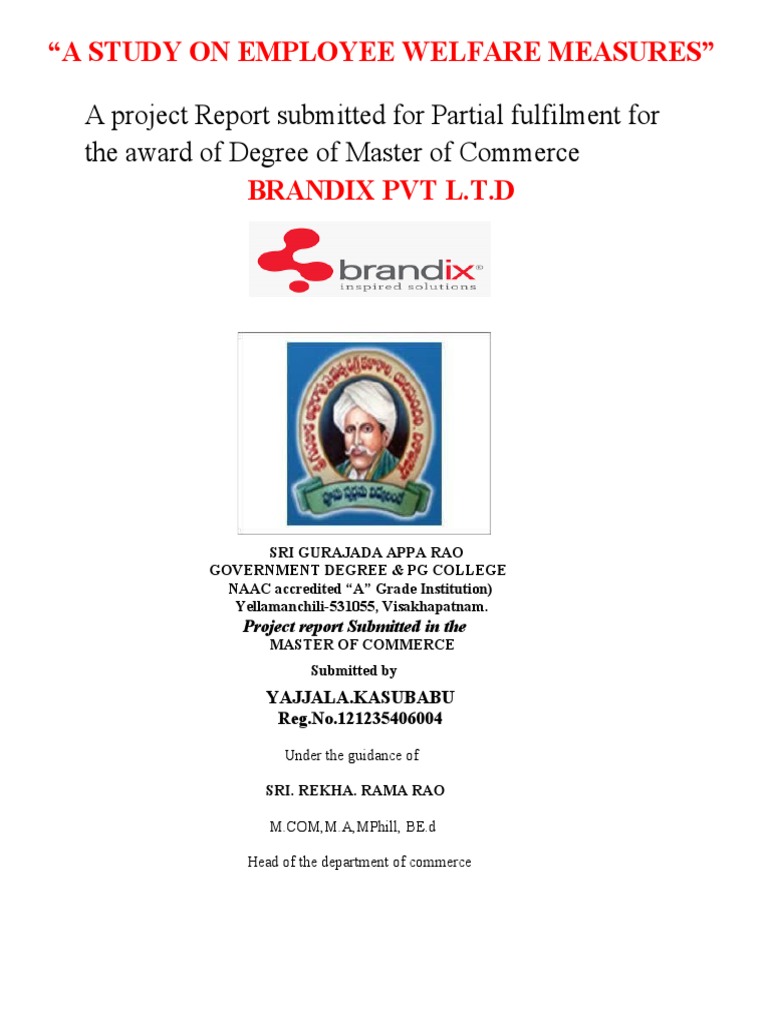 Mcom Project 1st Pages | PDF