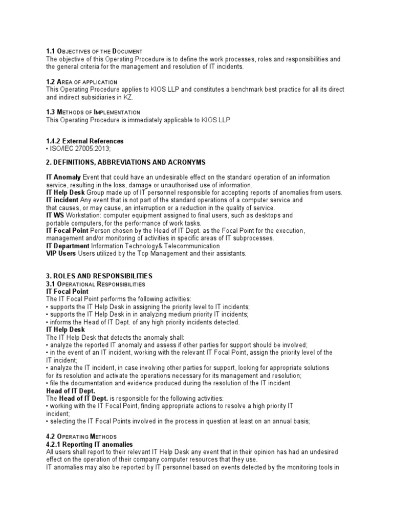 IT Incident Management | PDF | Information | Computing