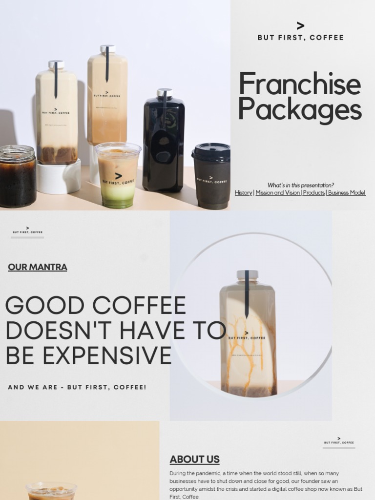 Franchise Packages | PDF | Franchising | Coffee