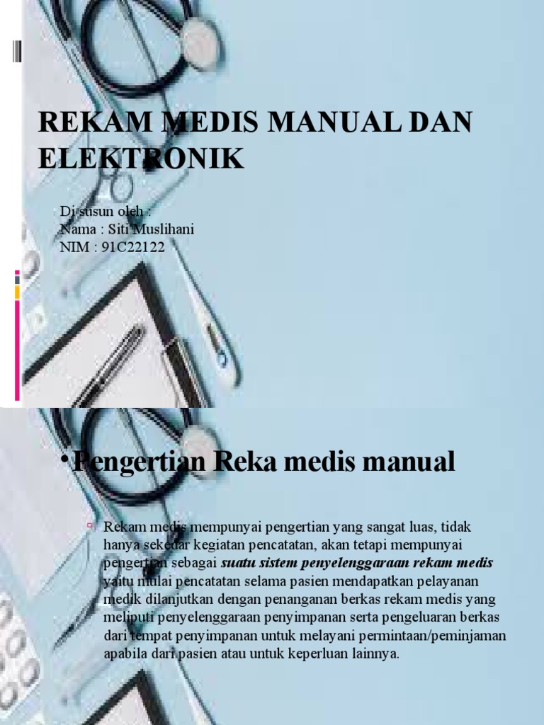 Rekma Medis Manual Dan Elektronik | PDF | Pengelolaan Keuangan & Uang | Pengembangan Diri