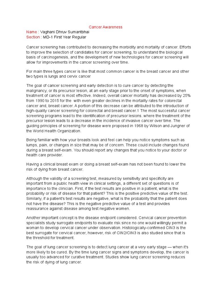 Understanding Cancer Screening: Principles, Benefits, and Limitations ...