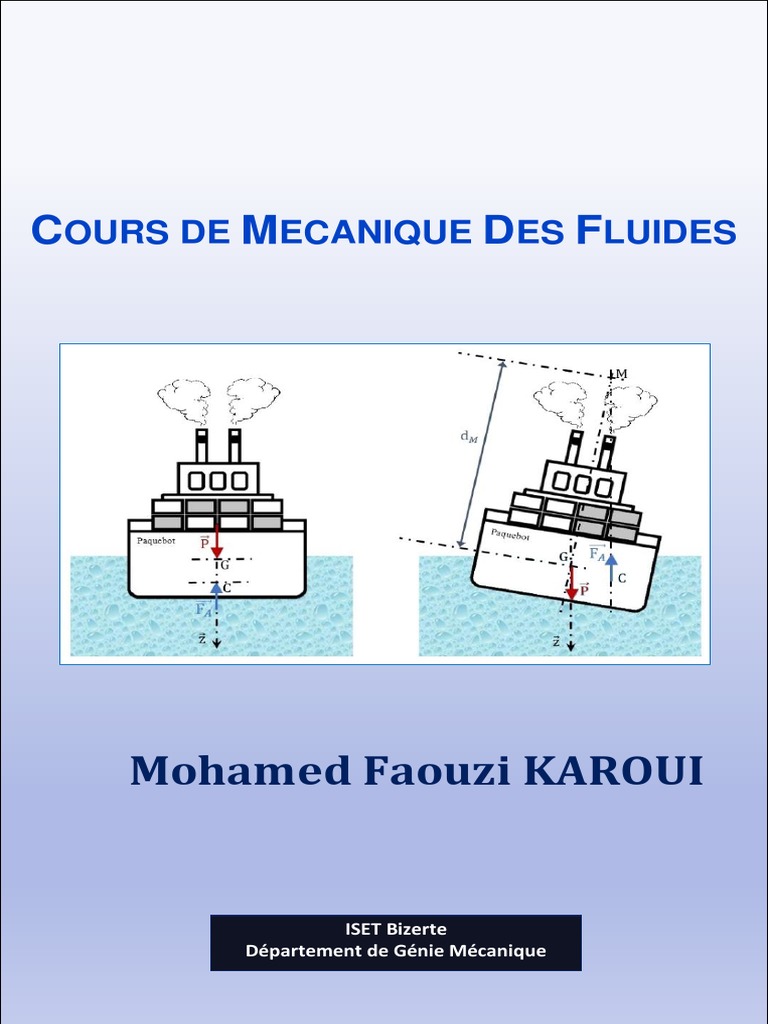 Cours de Mécanique des Fluides | PDF | Pression | Génie chimique