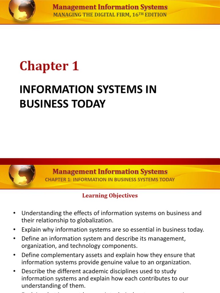 Ch1 Information Systems in Global Business | PDF | Information System ...