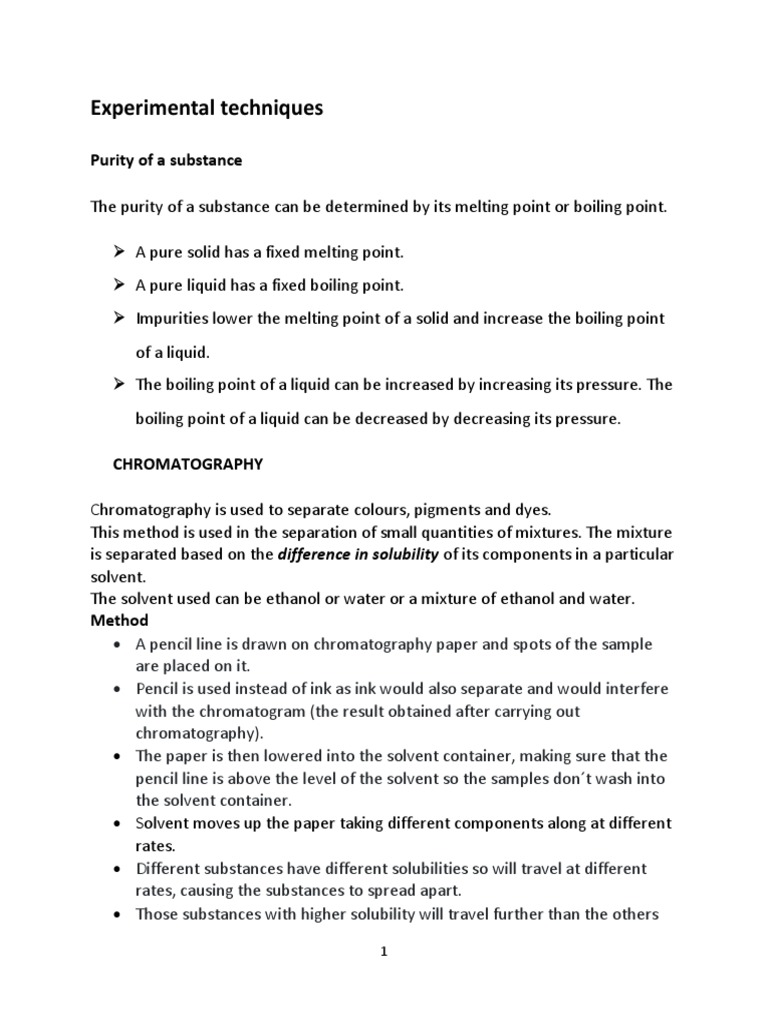 Purity of A Substance | PDF | Distillation | Solubility