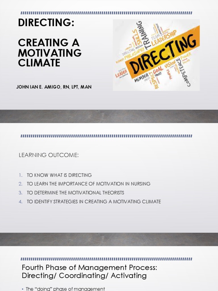 Motivating Climate PLP | PDF | Motivational | Motivation