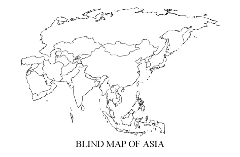 Blind Map of Asia A.P | PDF