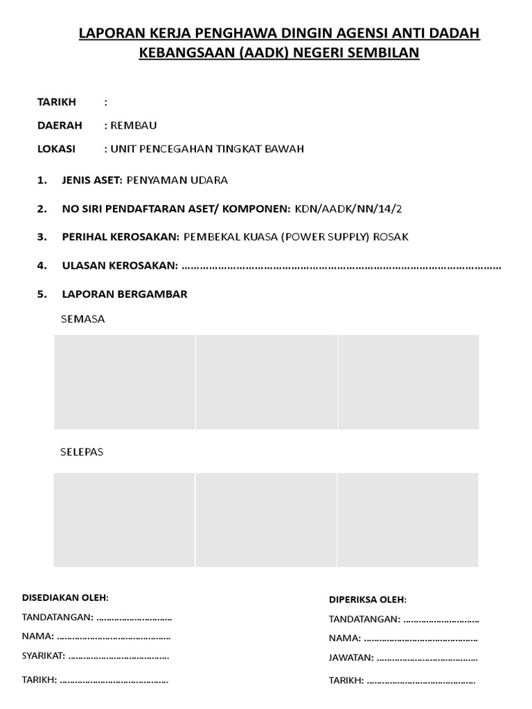 Contoh Report Service | PDF