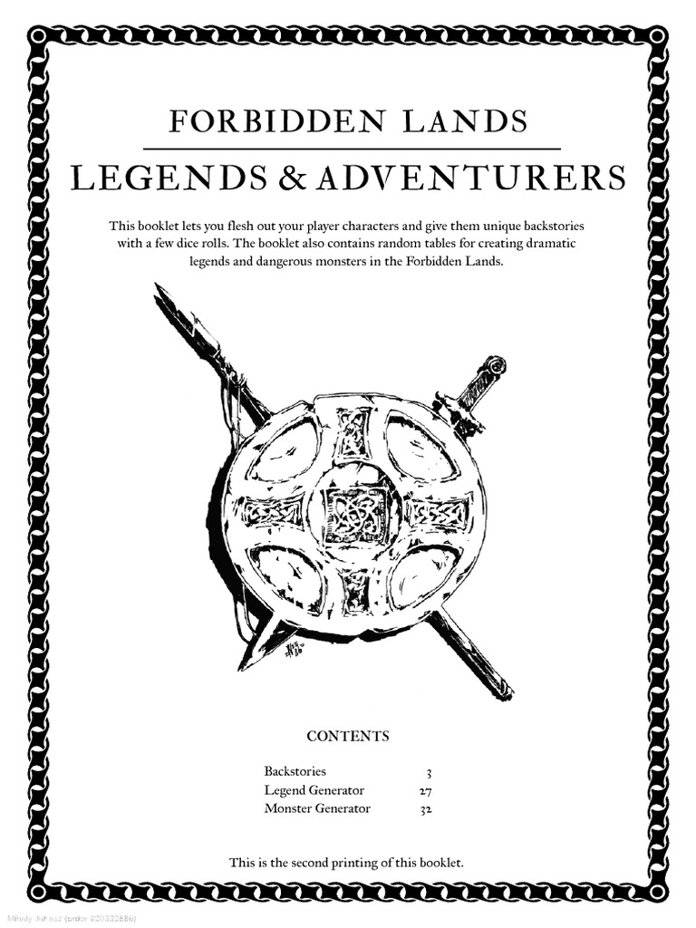 Legends Adventurers 2nd Printing | PDF