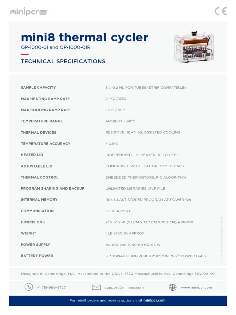 Mini8 Technical Specs 140820 1 | PDF