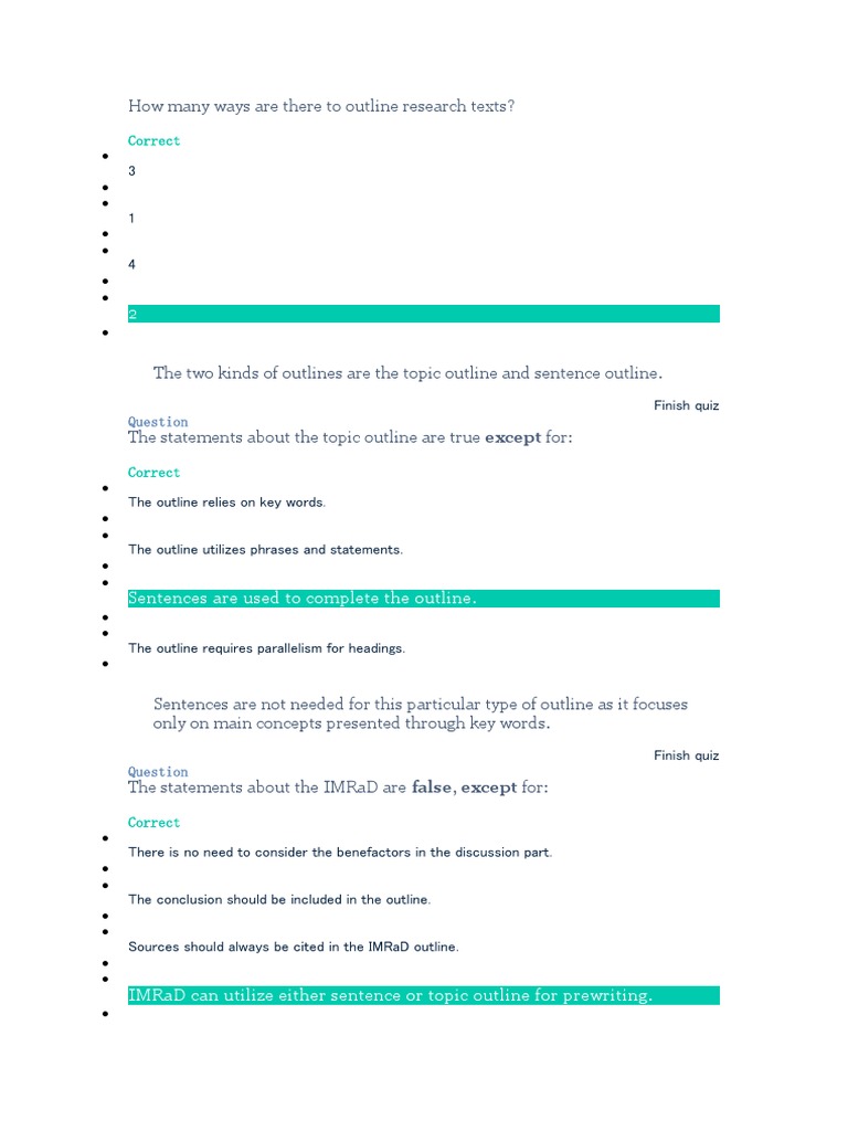 Outlining Academic Text | PDF | Thesis | Phrase