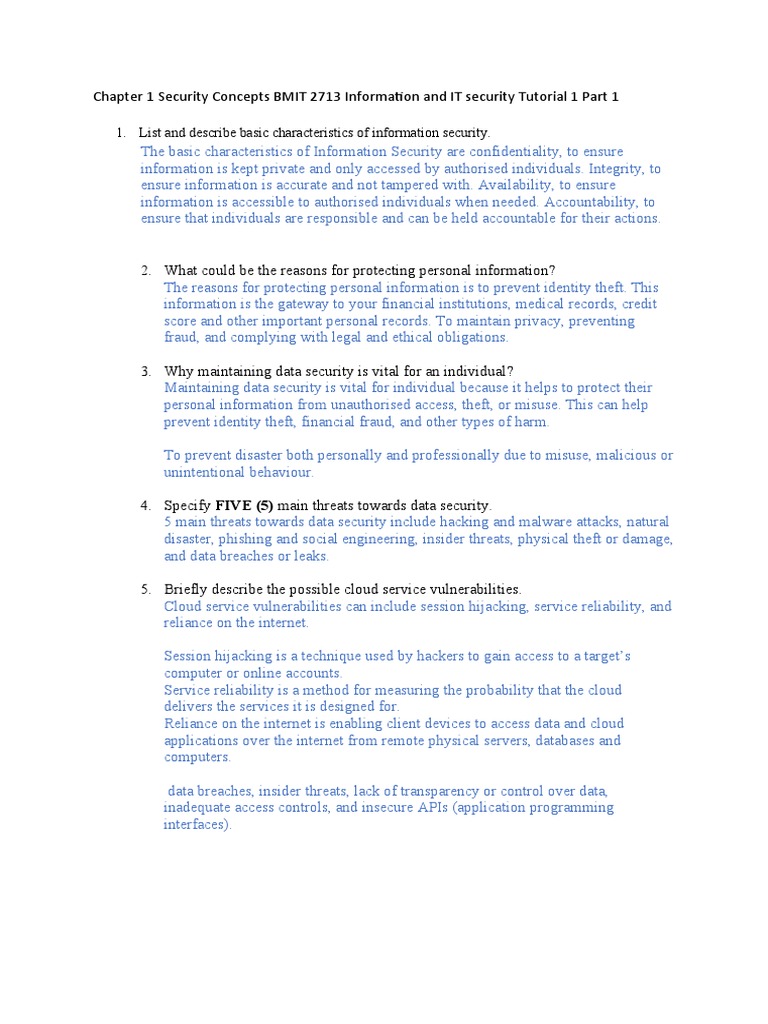 IT Tutorial 1 Part 1 | PDF | Social Engineering (Security) | Security