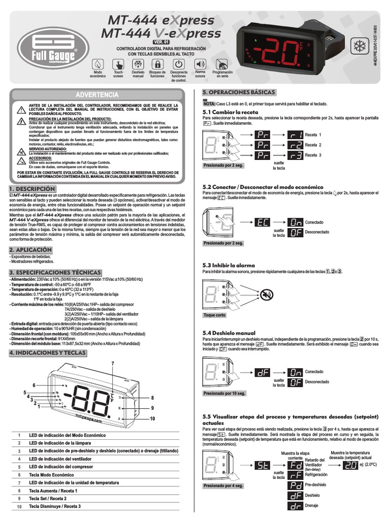 Manual de Produto 124 16 | PDF | Fahrenheit | Refrigeración